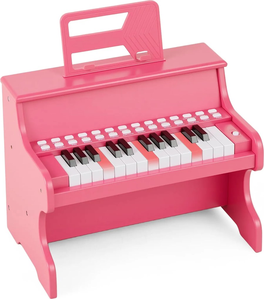 Costway 25 Keys Mini Digital Piano Dětské elektrické piano s nastavitelnou