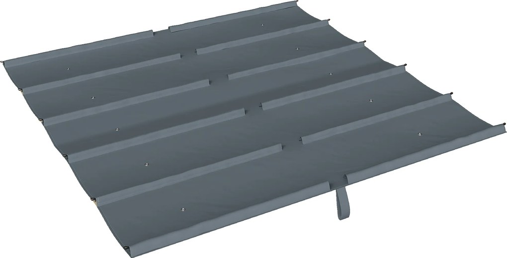 Outsunny kryt pro pergolu plachta pro 3 x 3 m, polyester 180 g/m³, UV ochrana 30+, tmavě šedá