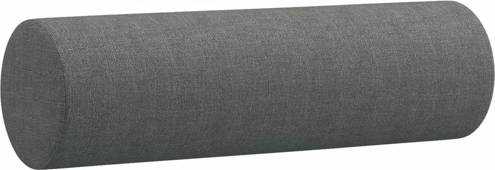2dílná sedací souprava s polštáři tmavě šedá textil 3201585