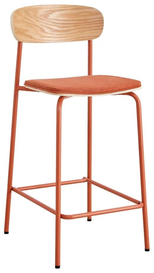 Barové židle v sadě 2 ks v čerevno-přírodní barvě (výška sedáku 66 cm) Adriana – Marckeric