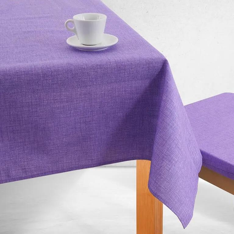 Jednobarevný ubrus BESSY fialový stolní 140 x 180 cm