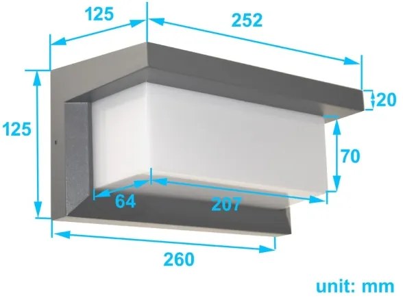 Venkovní nástěnné svítidlo NEELY 1xE27/50W/230V IP54 antracit