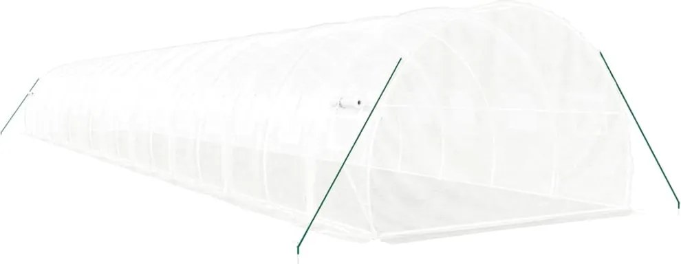 Skleník s ocelovým rámem bílý 54 m² 18 x 3 x 2 m 3188057