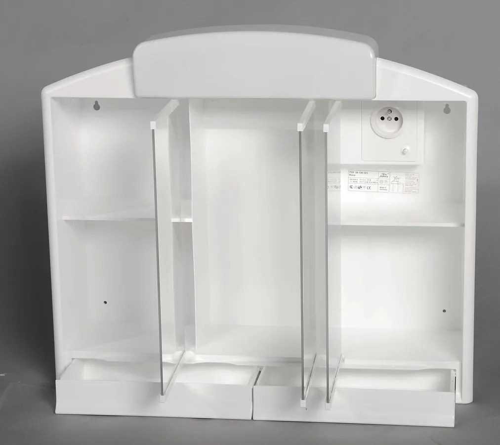Aqualine, RANO galerka 59x51x16cm, 2x12W, bílá plast, 541302