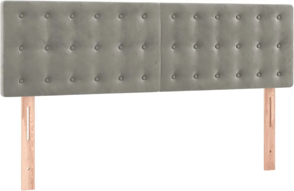 Box spring postel s matrací světle šedá 140x190 cm samet 3141539