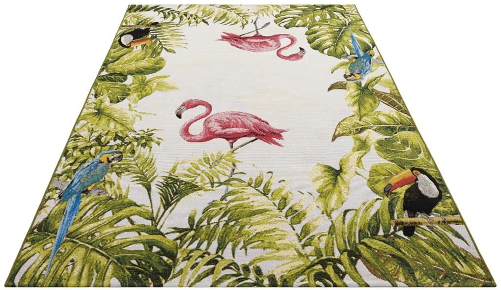 Hanse Home Collection koberce Kusový koberec Flair 105616 Tropical Birds Multicolored – na ven i na doma - 120x180 cm