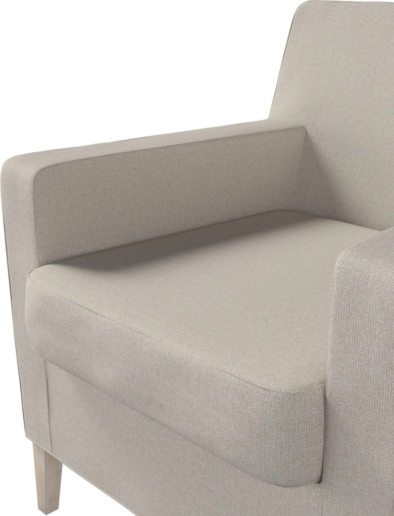 Potah na křeslo IKEA Karlstad barva šedá látka pletený vzor