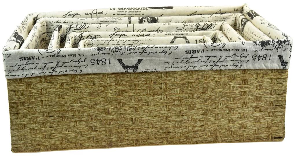 Vingo Úložný box s látkou PARIS Rozměry (cm): 36x24, v. 13