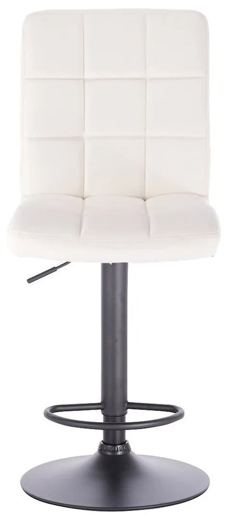 Barová židle TOLEDO na černé podstavě - bílá