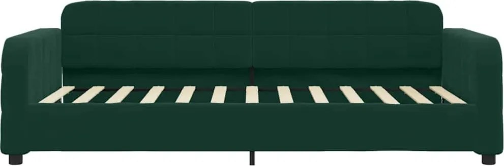 Válenda s matrací tmavě zelená 90 x 200 cm samet 3196907