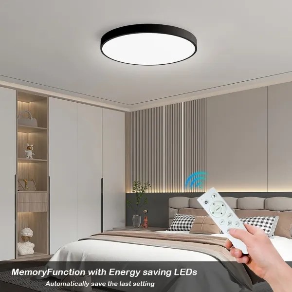 Immax NEO 07249L-LED Stmívatelné svítidlo SEMPLICI 48W/230V Wi-Fi Tuya černá+ DO