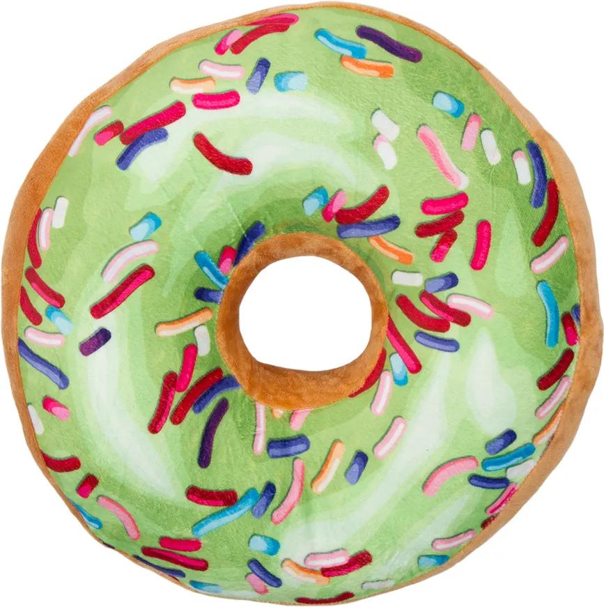 Jahu Tvarovaný polštářek Donut zelená, 38 cm