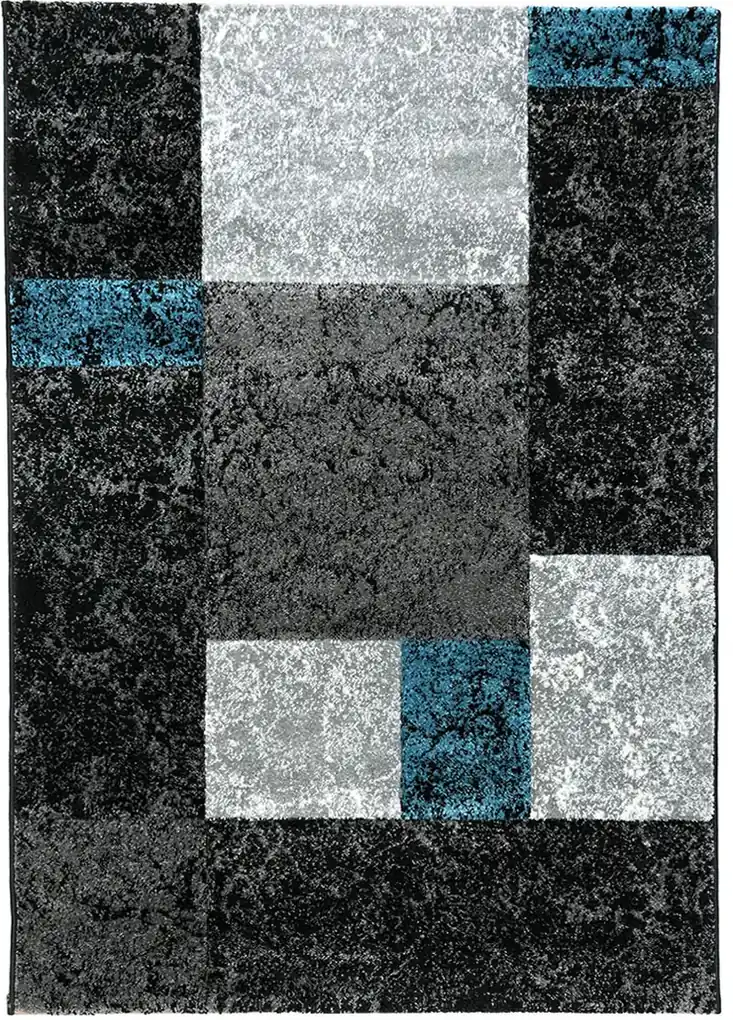 Koberce Breno Kusový koberec HAWAII 1330 Turkis, Modrá, Černá, Vícebarevné,  133 x 190 cm | Biano
