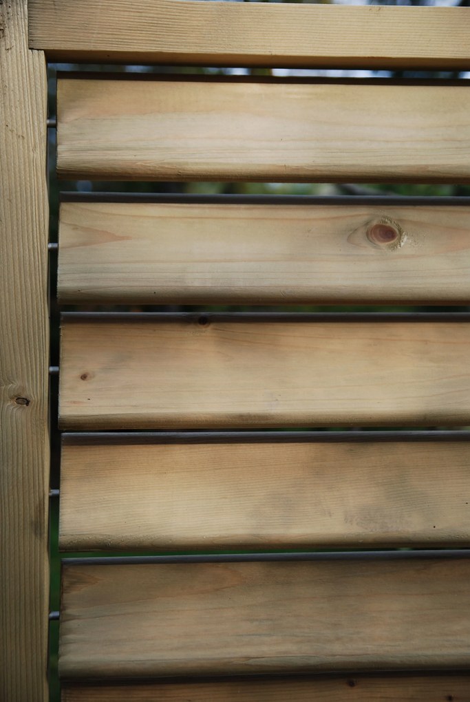 Dřevěný plot s otočnými žaluziemi 180x90cm