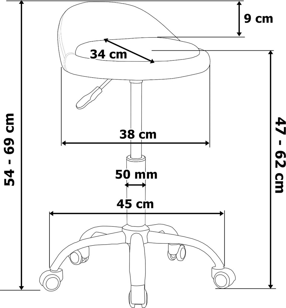 Kosmetická stolička LOMO - bílá