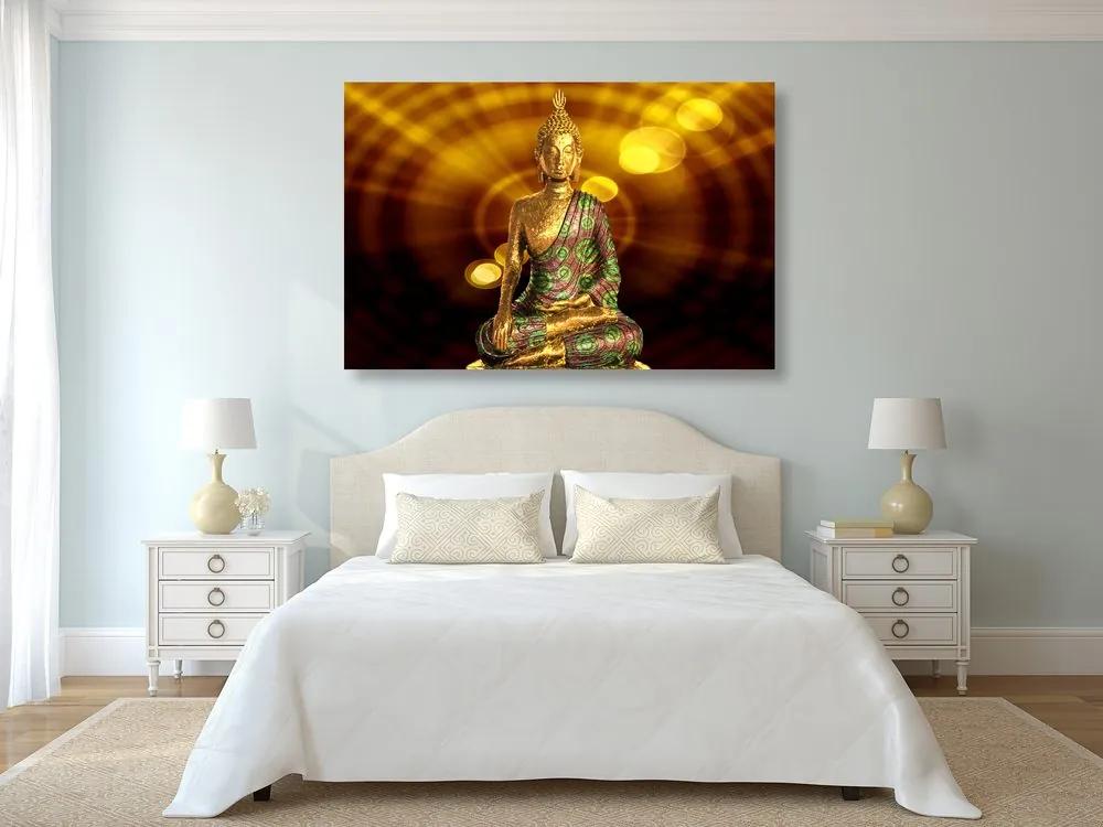 Obraz socha Budhy s abstraktním pozadím