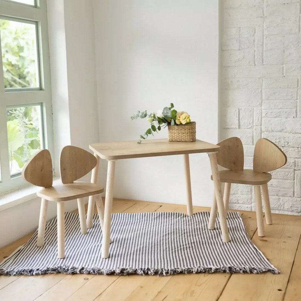Dětská sada stolečku a židliček 2 ks Mickey Two Chair Set - Brown
