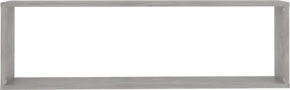 vidaXL Nástěnné krychlové police 4 ks 100x15x30 cm dřevotříska [807092] Barva: bílá s vysokým leskem