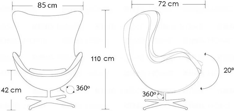 Culty Gold Bordové látkové křeslo Egg s chromovou podnoží