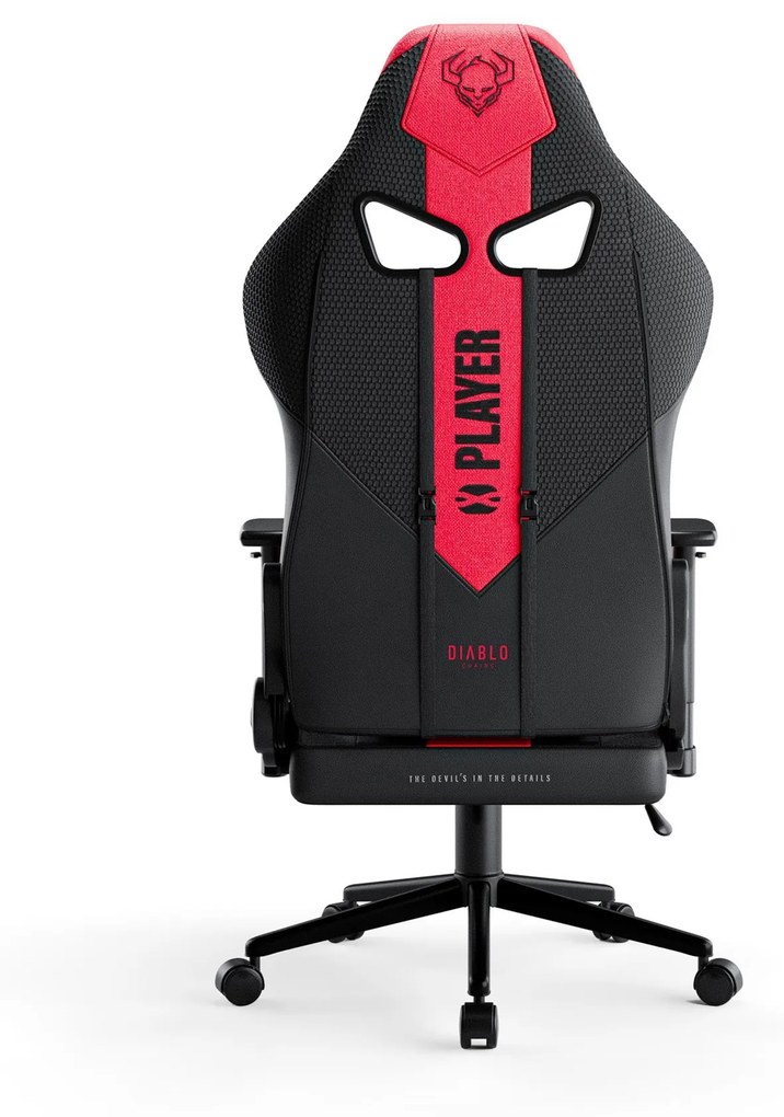 Látková herní židle Small Size, karmínový-antracitový: Diablo X-Player 2.0