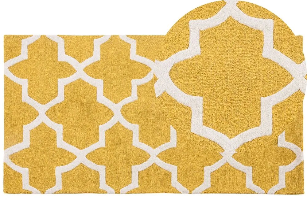 Žlutý bavlněný koberec 80x150 cm SILVAN Beliani