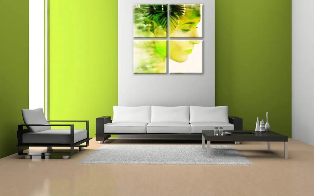 Malvis ® Čtyřdílný obraz Lesní víla Velikost: 60x60 cm