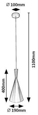 Rabalux 5311 - Lustr na lanku TRINCOLA 1xE27/40W/230V
