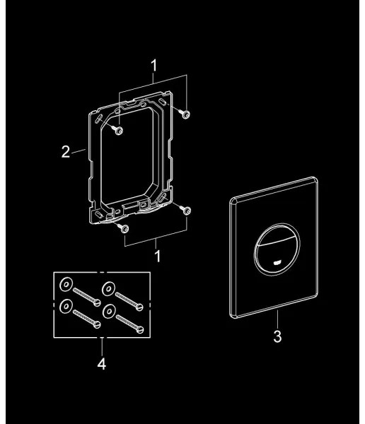 GROHE 38765000 - Splachovací tlačítko NOVA COSMOPOLITAN 156 × 197 mm chrom