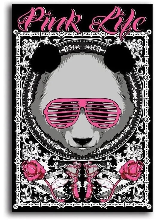 Obraz CARO - Pink Life Bear 30x40 cm