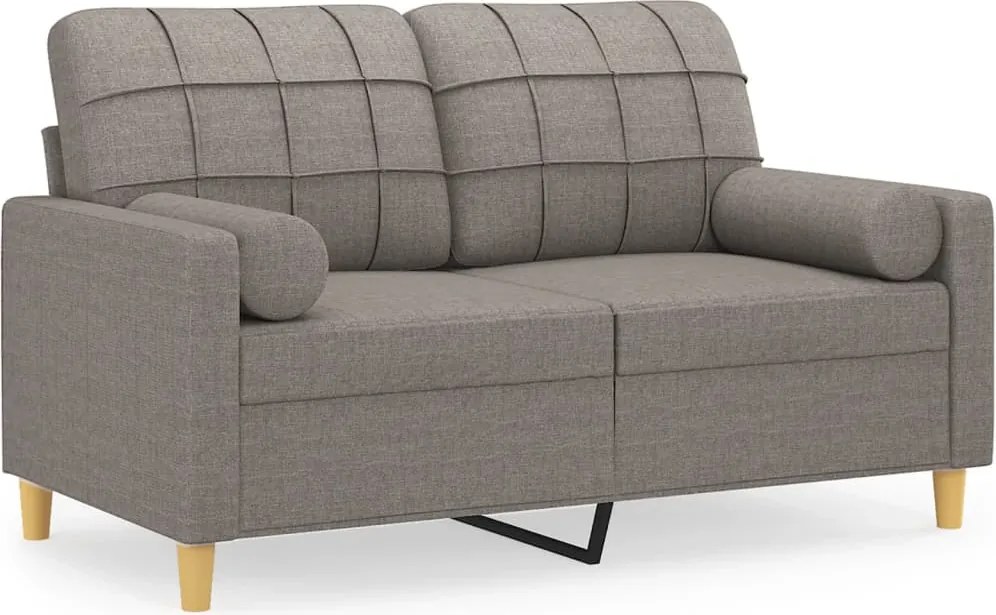 2místná pohovka s polštáři taupe 120 cm textil 3200781
