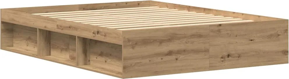 Rám postele bez matrace Řemeslnický dub Dřevěné konstrukce 3329313