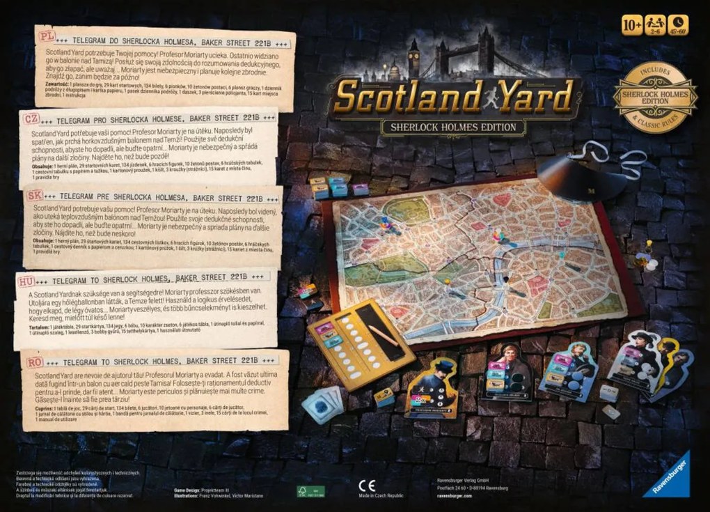RAVENSBURGER Hra Scotland Yard Sherlock Holmes *SPOLEČENSKÉ HRY* 2427540