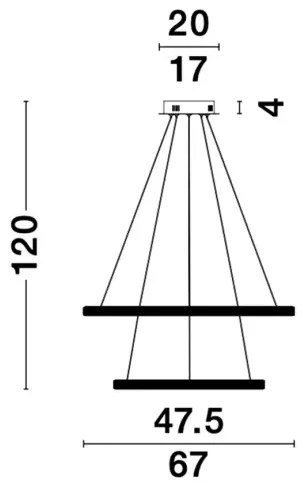 LED lustr Nager 59 černé