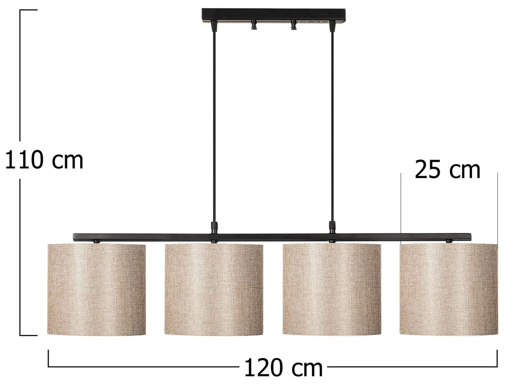 Opviq Stropní svítidlo Valiz - 4706, Černá, Krémová