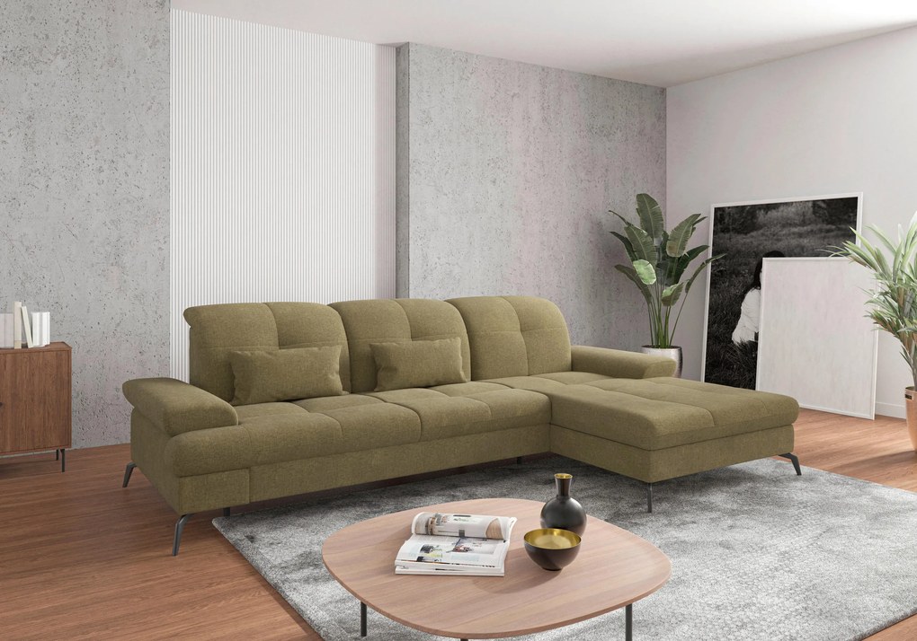 XXXLutz ROHOVÁ SEDAČKA, textil, olivově zelená Sit & More - Sedací soupravy - 000144009915