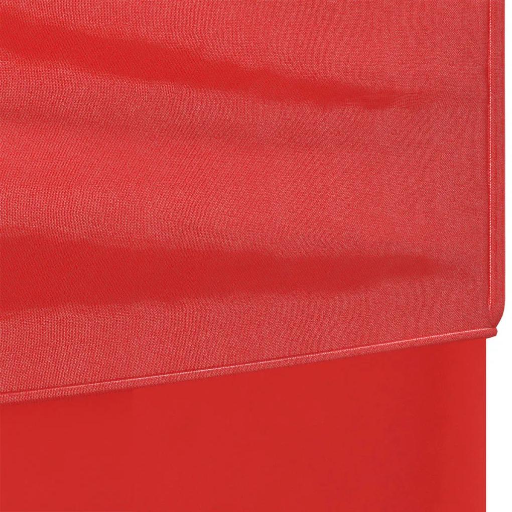 Skládací party stan s bočními stěnami červený 3 x 6 m,  93555