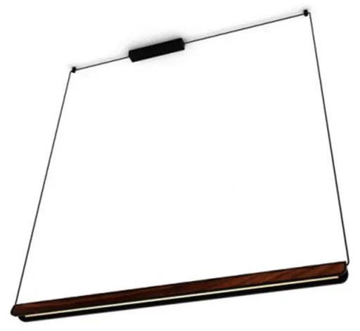 Svěšené lineární dřevěné svítidlo woodLED Shadow Délka: 1330 mm, Dřevodekor: Černá / Ořech americký
