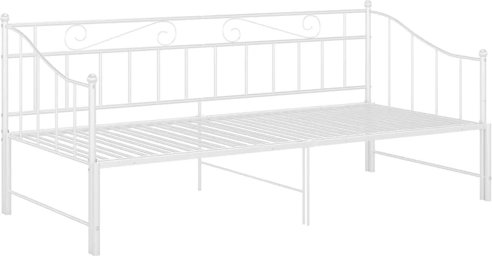 Rám vysouvací postele/pohovky bílý kov 90 x 200 cm 324777