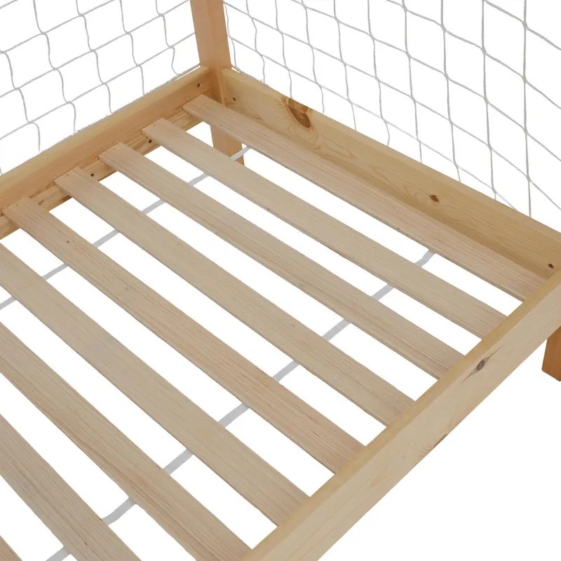 Montessori postel 90x200, přírodní/bílá/modrá/červená, FUTAL Kondela 0000396833