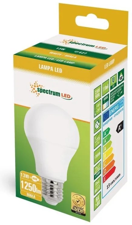 Spectrum LED LED žárovka Neutral GLS E-27 230V 13W NW WOJ+14102