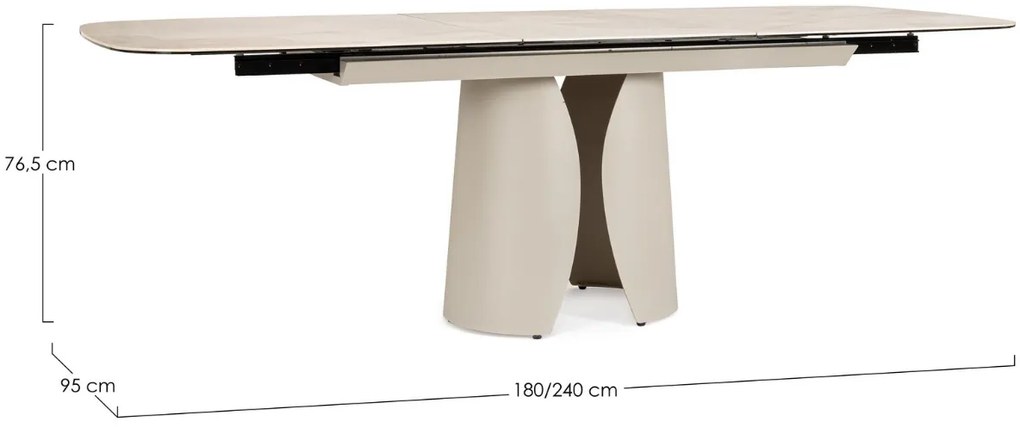 BIZZOTTO Rozkládací jídelní stůl ARDIS světlý 180-240x100 cm 0731382