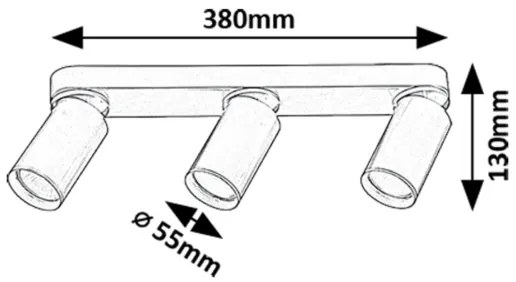 Rabalux 73077 - Bodové svítidlo MIRINA 3xGU10/5W/230V zlatá