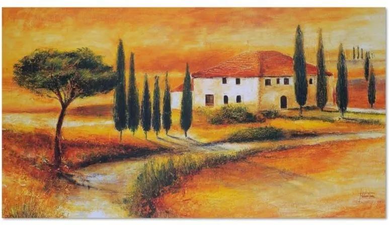 CARO Obraz na plátně - Cottage On The Clearing 40x30 cm