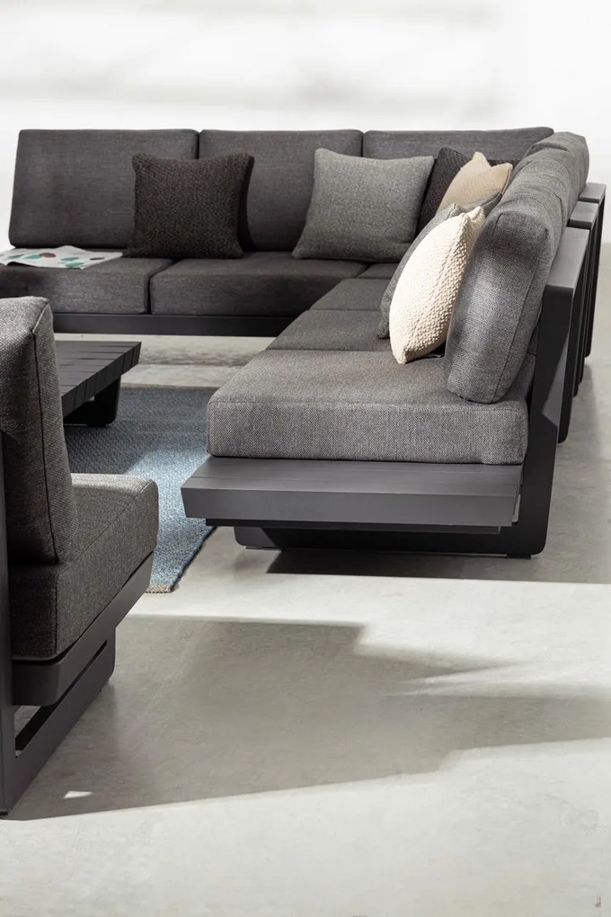 BIZZOTTO Zahradní rohová pohovka INFINITY antracit 253 cm 0663431