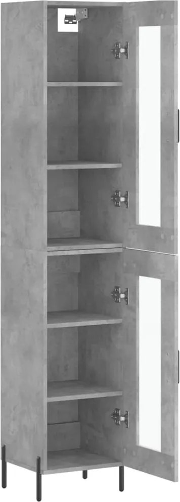 Skříň highboard betonově šedá 34,5x34x180 cm kompozitní dřevo 3199437
