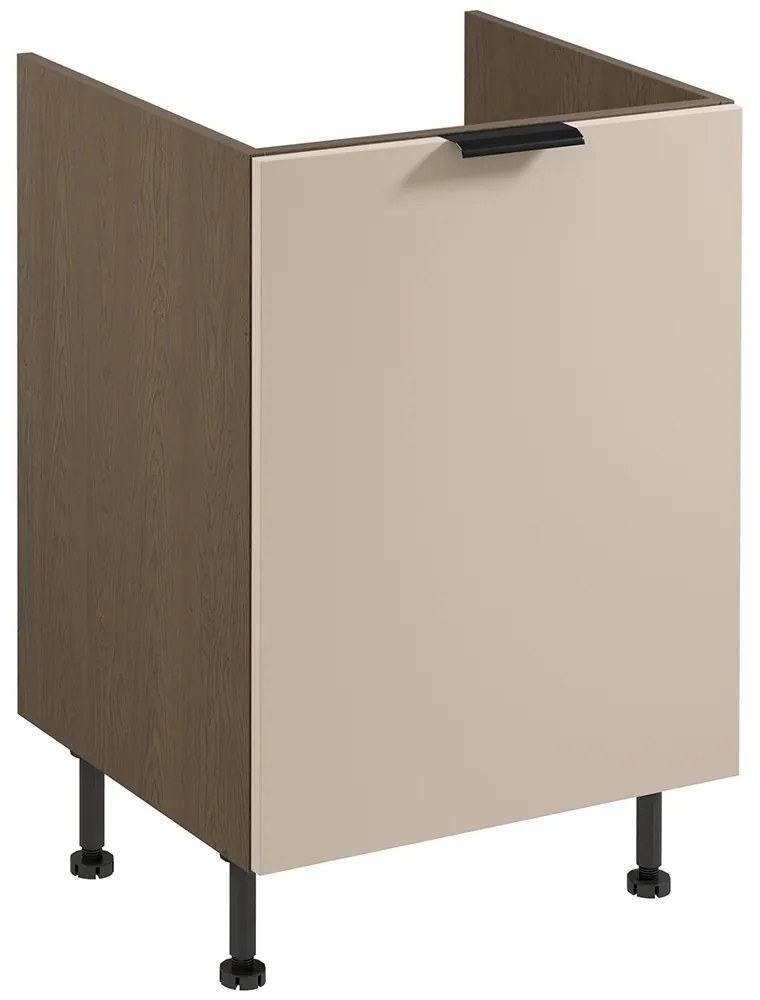 SORENTO bz | dolní skříňka D60ZS dřezová výsuvná + koše na odpad | 60 cm | baltic/béžová