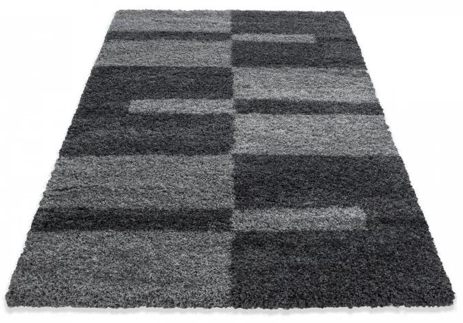 Kusový koberec Gala shaggy 2505 grey 80 x 150  cm
