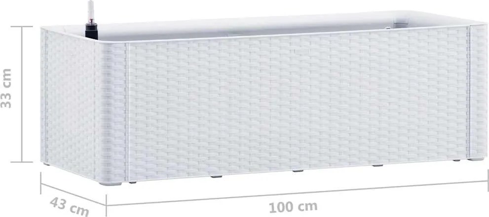 Zahradní vyvýšený záhon se samozavlažováním bílý 100x43x33 cm 313959