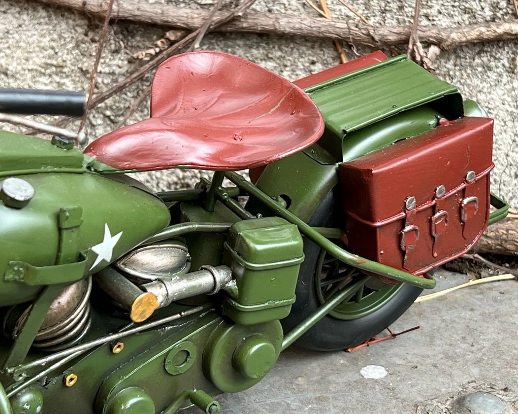 Plechový model - Vojenská motorka URAL