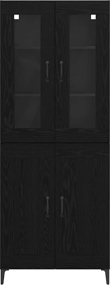 Vysoký bufet Černý dub 69,5 x 34 x 180 cm Kompozitní dřevo 3403582